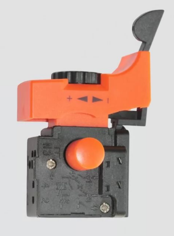 Выключатель (229) для дрель широкая клавиша длинный реверс №706