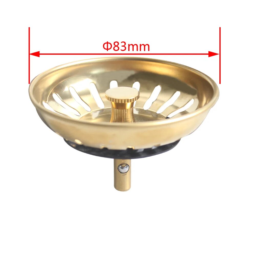 Talea 8,3 см сетчатая заглушка фильтра для кухонной раковины золотого цвета, сливная пробка, пробка для раковины для стандартного слива раковины 3-1/2 дюйма