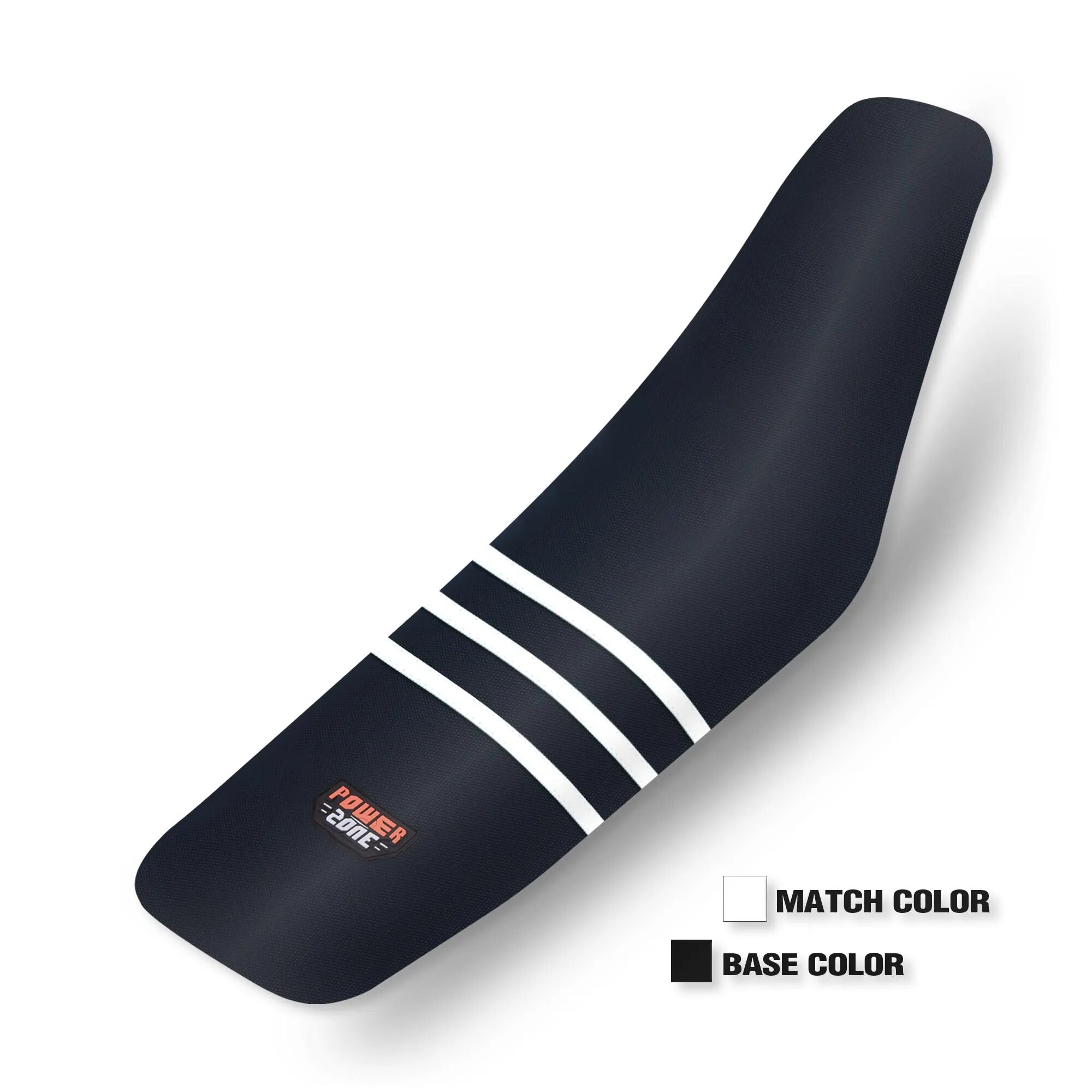 Резиновый чехол на сиденье Powerzone с ребристым захватом для TLD KTM SX XC EXC XC-W SX-F 125 150 250 300 350 450 500, мотоцикл для бездорожья Enduro Черный, Black White Seat