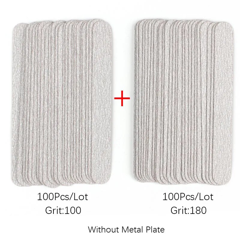 Сменные пилочки для ногтей 100/180 Grit, 200 шт