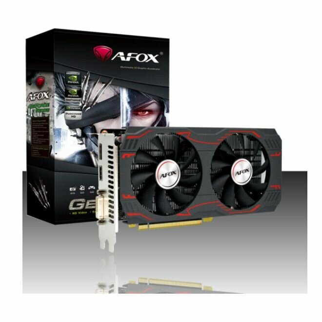 Видеокарта AFOX GeForce GTX 1660 Super 6144Mb DUAL FAN (AF1660S-6144D6H1-V2) - PCI Express 3.0, 6 ГБ, GDDR6, 192 бит, DisplayPort, DVI, HDMI, GPU 1530 МГц