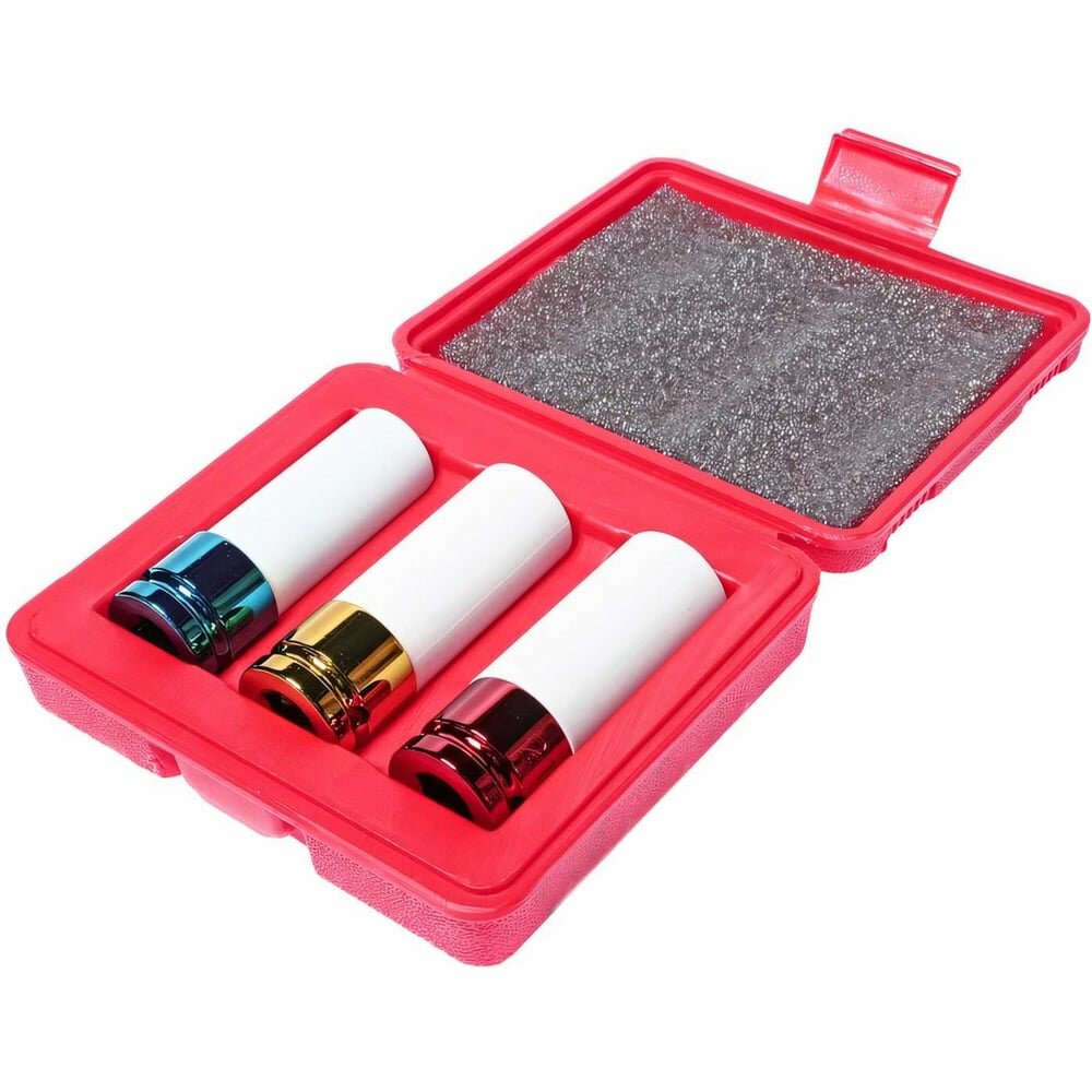 Набор ударных головок для литых дисков 17-19-21мм 3шт JTC-3304, 21 мм