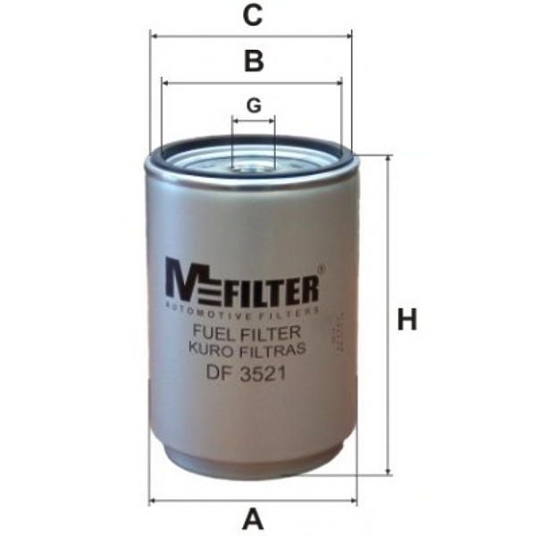 MFILTER DF 3521 (20539578 / 20745605 / 20788794) фильтр топливный сепаратор\ Volvo (Вольво) fh / fm 12 / 13 / 16 d13d