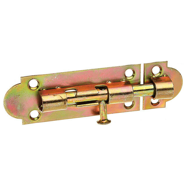 Шпингалет пружинный 80х28мм из оцинкованной стали для надёжной фиксации дверей и окон