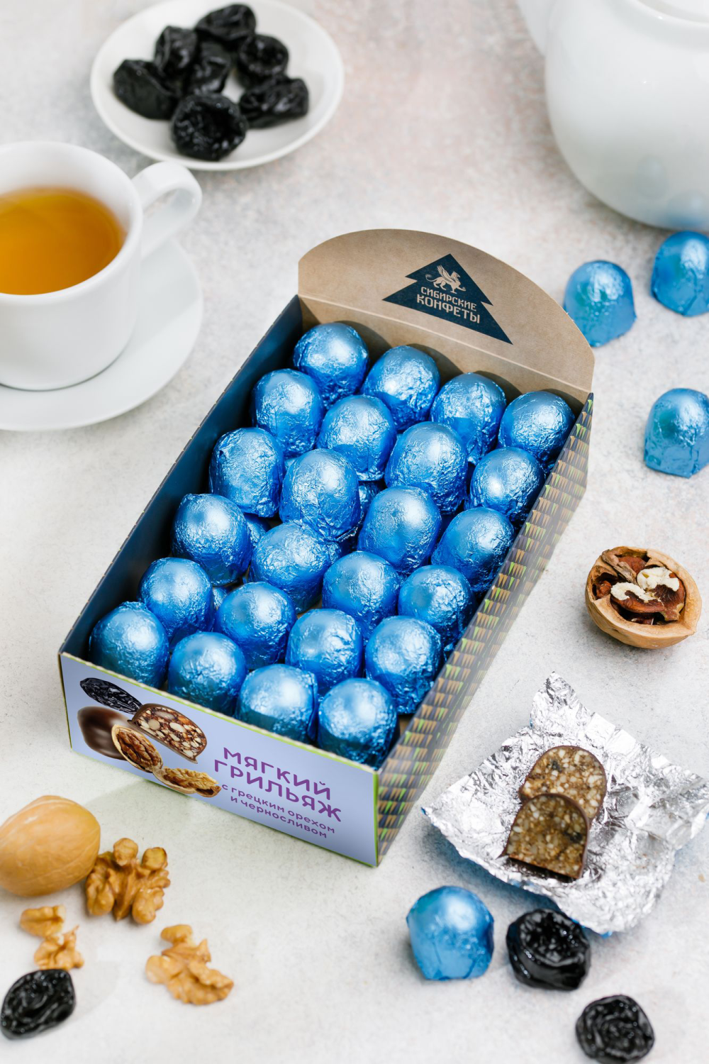 Мягкий грильяж с грецким орехом и черносливом 1000гр