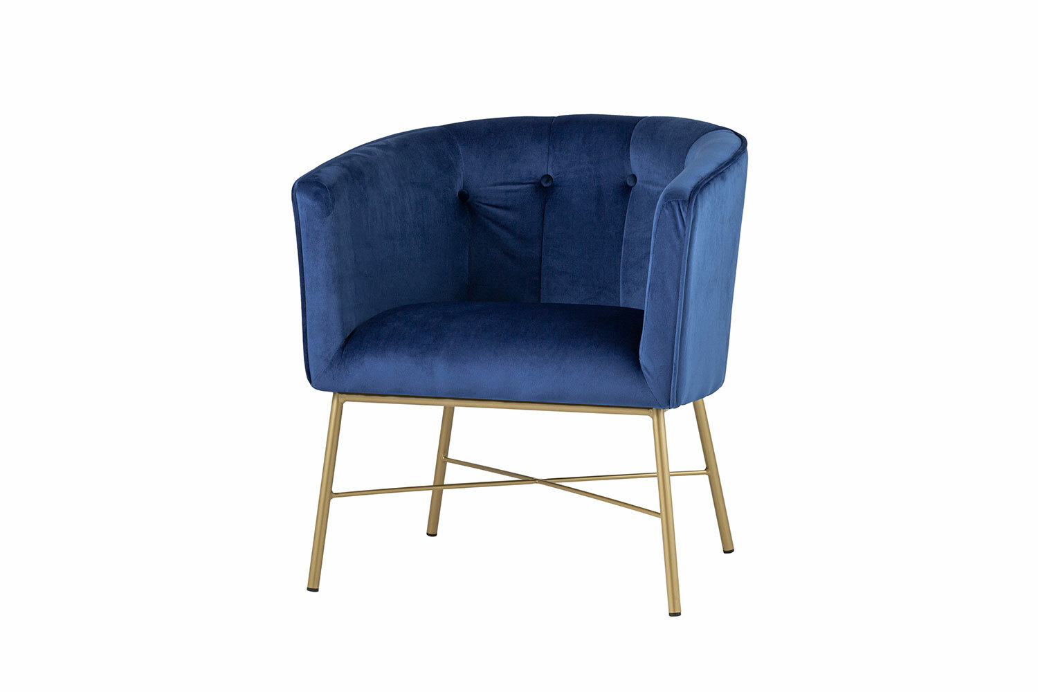 Кресло Hoff Шале, 67х74,5х62 см, с подлокотниками, цвет синий, золотой