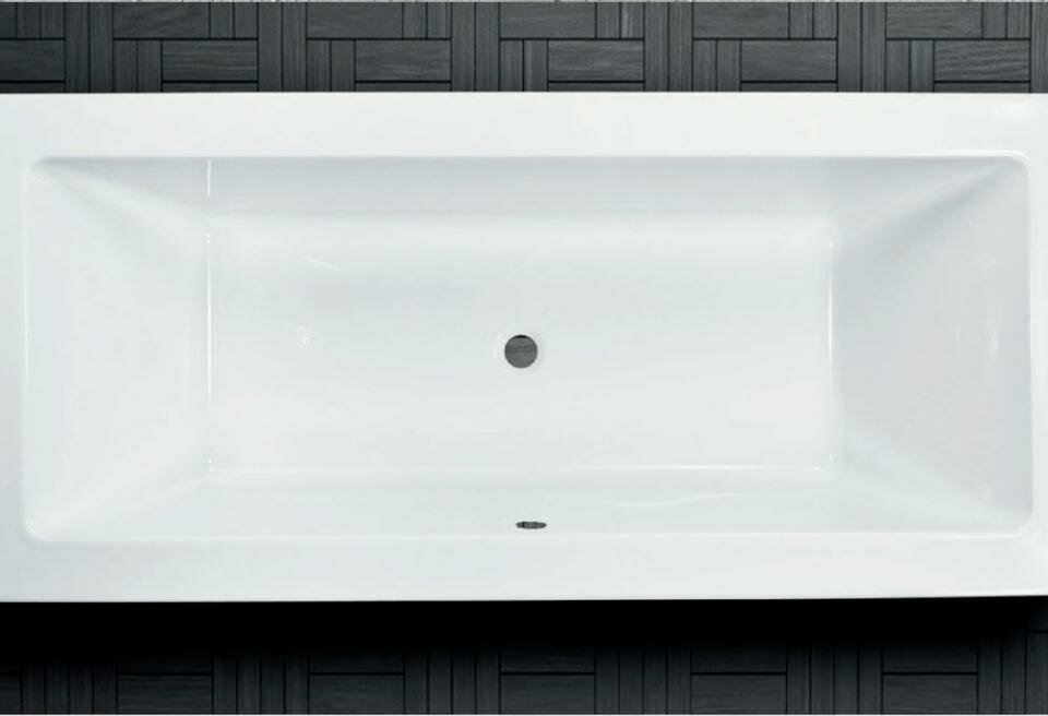 Ванна Jaquar "Fonte", акриловая, встраиваемая, прямоугольная, цвет белый, длина 180см