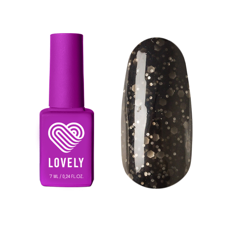 Lovely база черная с белыми хлопьями sugar base 7ml