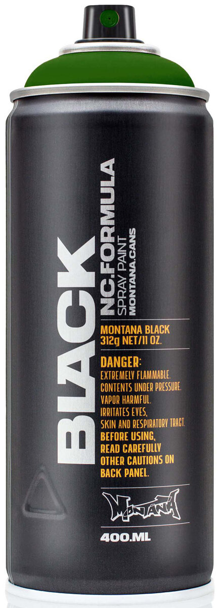 Краска для граффити аэрозольная MONTANA BLACK кельтская зеленая 0,4л 6060 BLK
