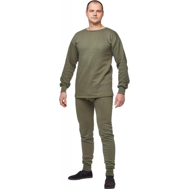 Белье нательное КНР трикотажное, летнее, цвет олива, размер 60-62, на рост 170-176