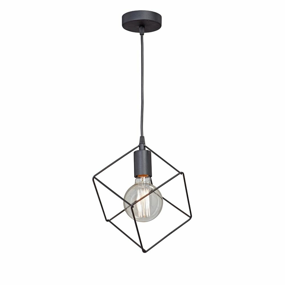 Люстра Vitaluce V4557-1/1S, 1хE27 Макс. 40Вт Черный, Матовый / Виталюче.