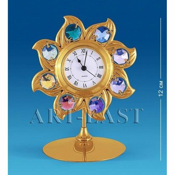 Часы Солнце 12см. с цв. кр. A10547 Crystal Temptations, Металл, кристалл