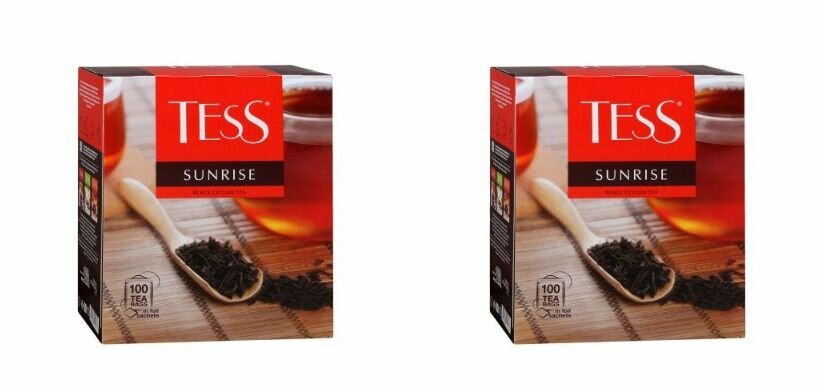 Tess Чай Санрайз, 100 пакетиков, 2 уп