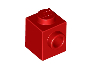 Brick, Modified 1 x 1 with Stud on Side 87087 Red N