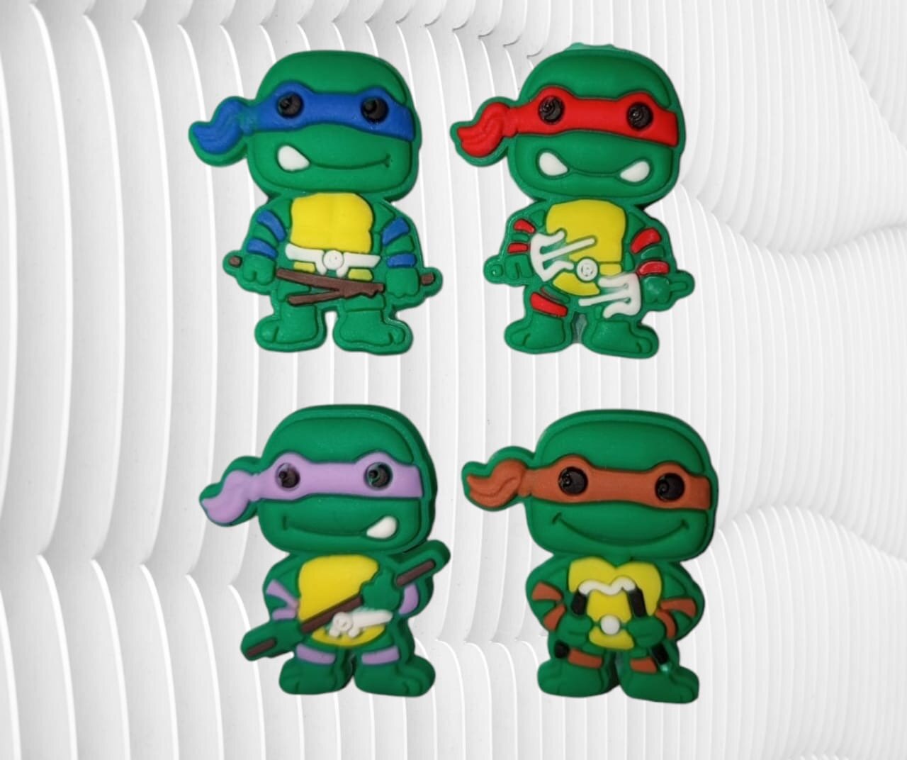 Набор джибитсов Черепашки Ниндзя, набор 4 штуки - вся команда в сборе