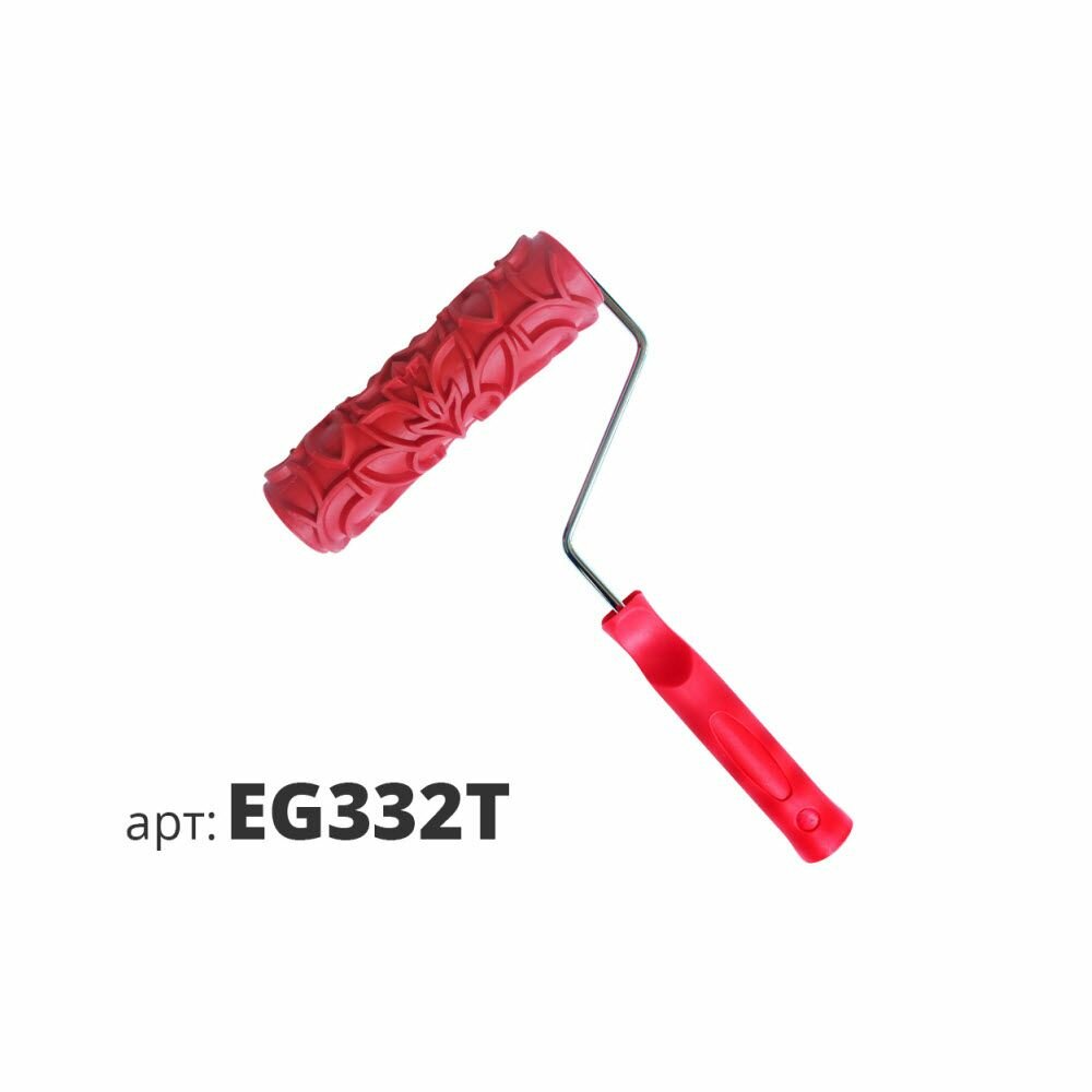 Валик декоративный резиновый жесткий STMDecor EG T (180мм) флоксы EG332T