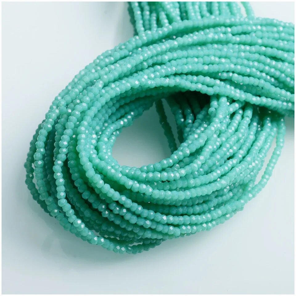 YoZuSmily граненые хрустальные бусины 2 мм Изумрудный, 20