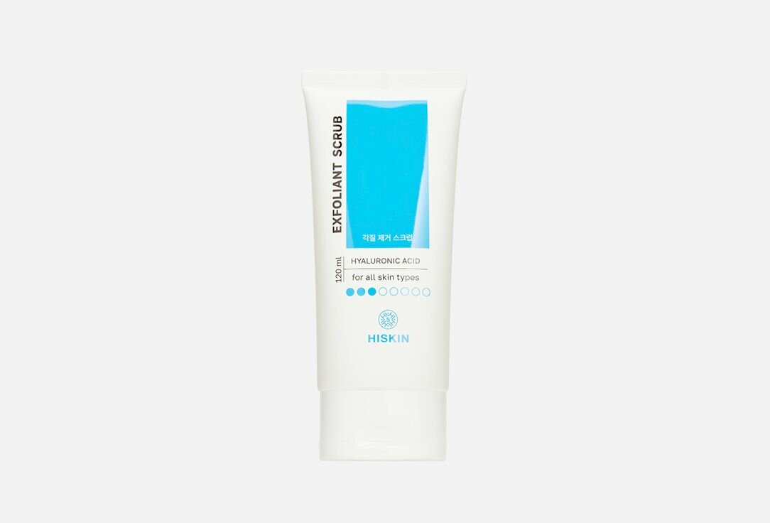 Эксфолиант скраб для умывания с гиалуроновой кислотой HISKIN Exfoliant Scrub Hyaluronic Acid 120 мл