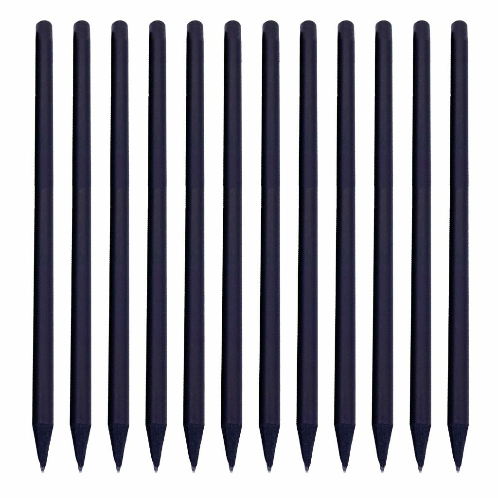 Набор из 12 черных карандашей 2B для детей