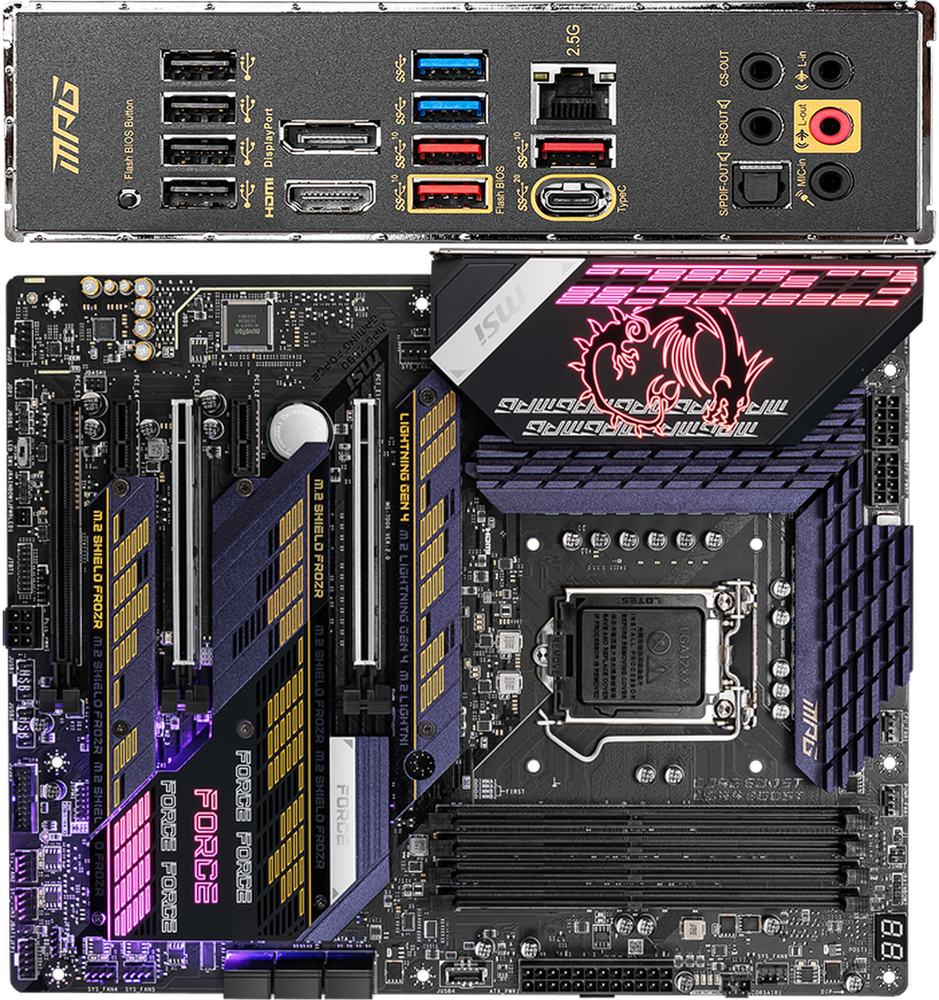 Материнская плата MSI Z590 LGA1200 DDR4 ( MPG Z590 Gaming Force ) ATX, Ret