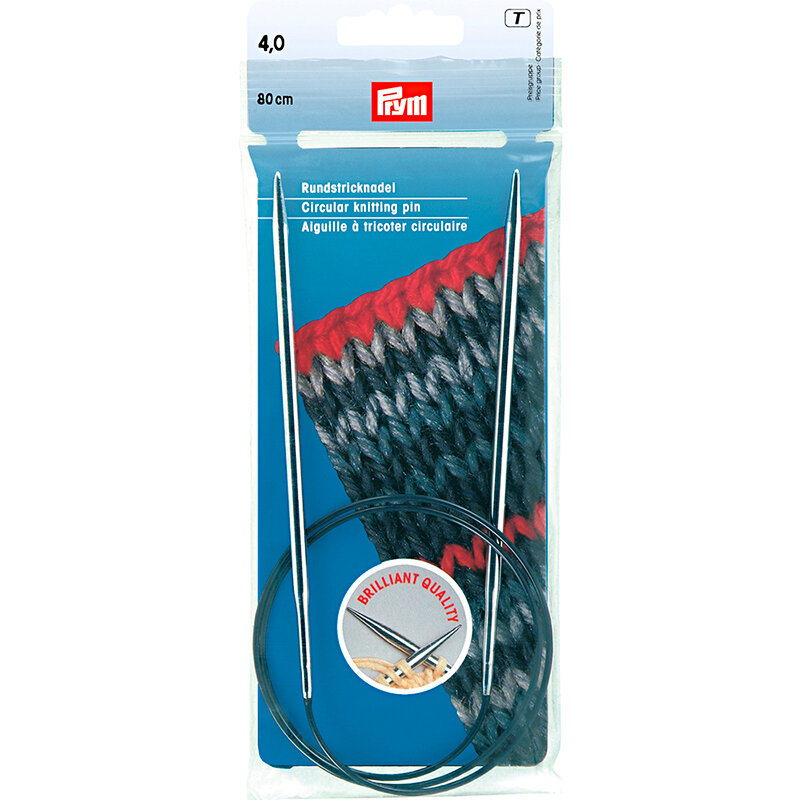 Спицы круговые 4мм/80см, Prym, 212144