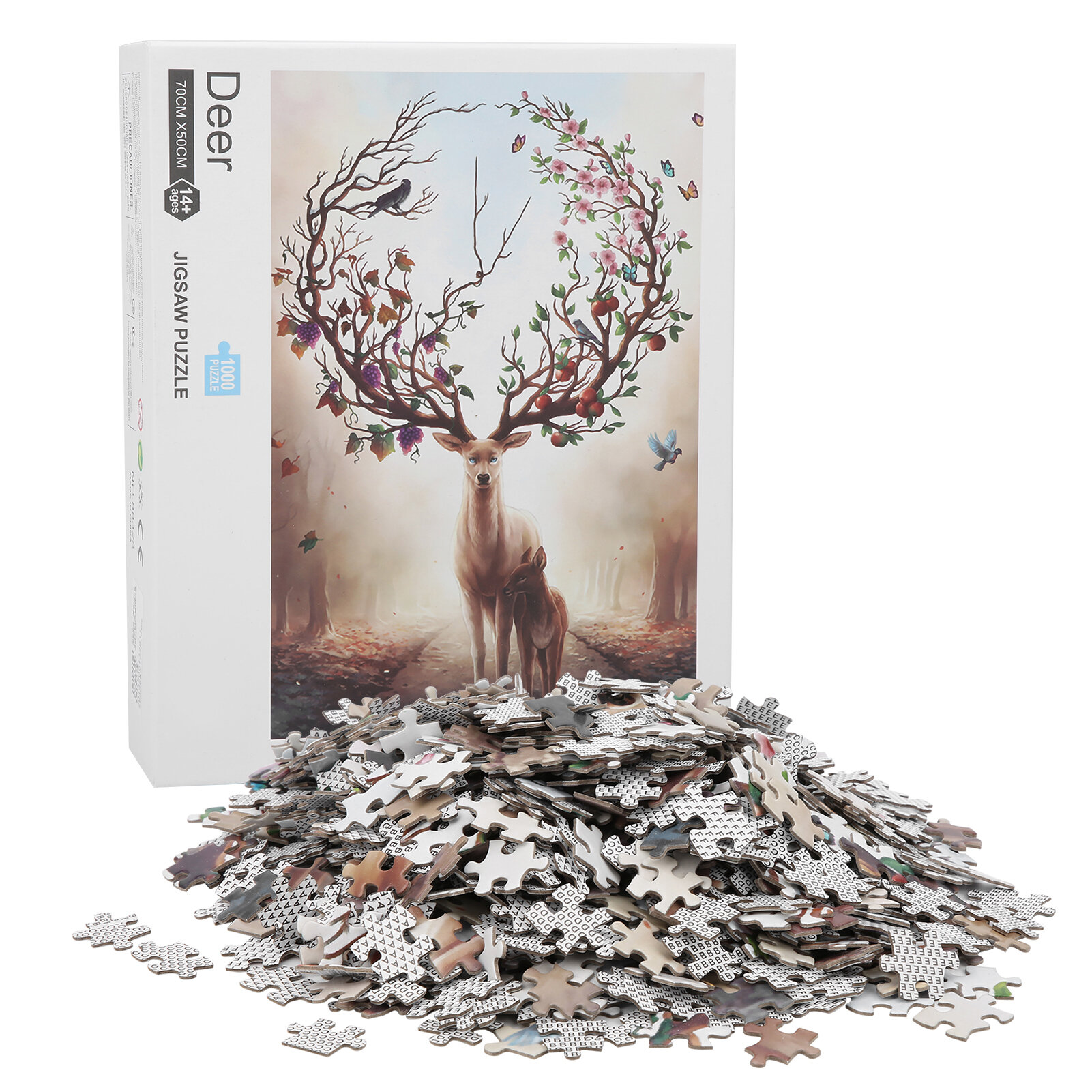 1000 шт. Пазл с оленями, развивающий детскую концентрацию, тренировка, сборка картинок, игрушка в подарок, пазл с оленями