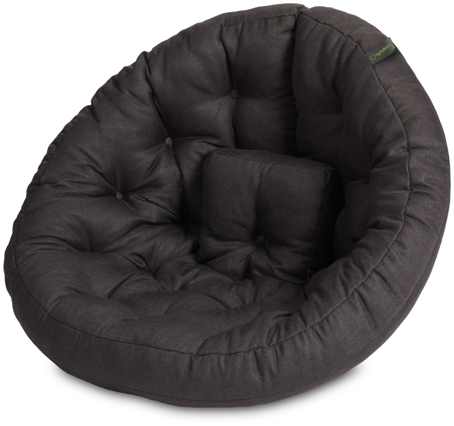 Кресло-матрас Пуффбери «Оустер» (Футон), размер большой, Жаккард Угольный