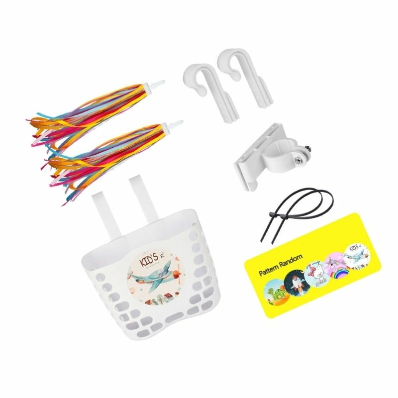 Передняя корзина для детского велосипеда-самоката-белый