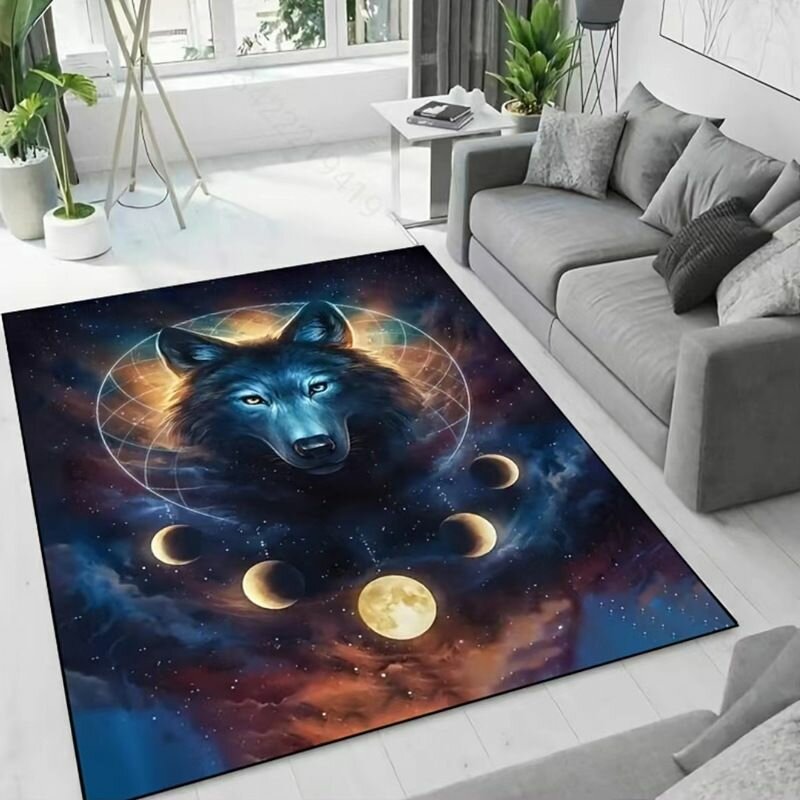 3D - черное животное кошачий рисунок противоскользящий ковер, Размер 120x160cm.3D Ковровый пол в гостиной