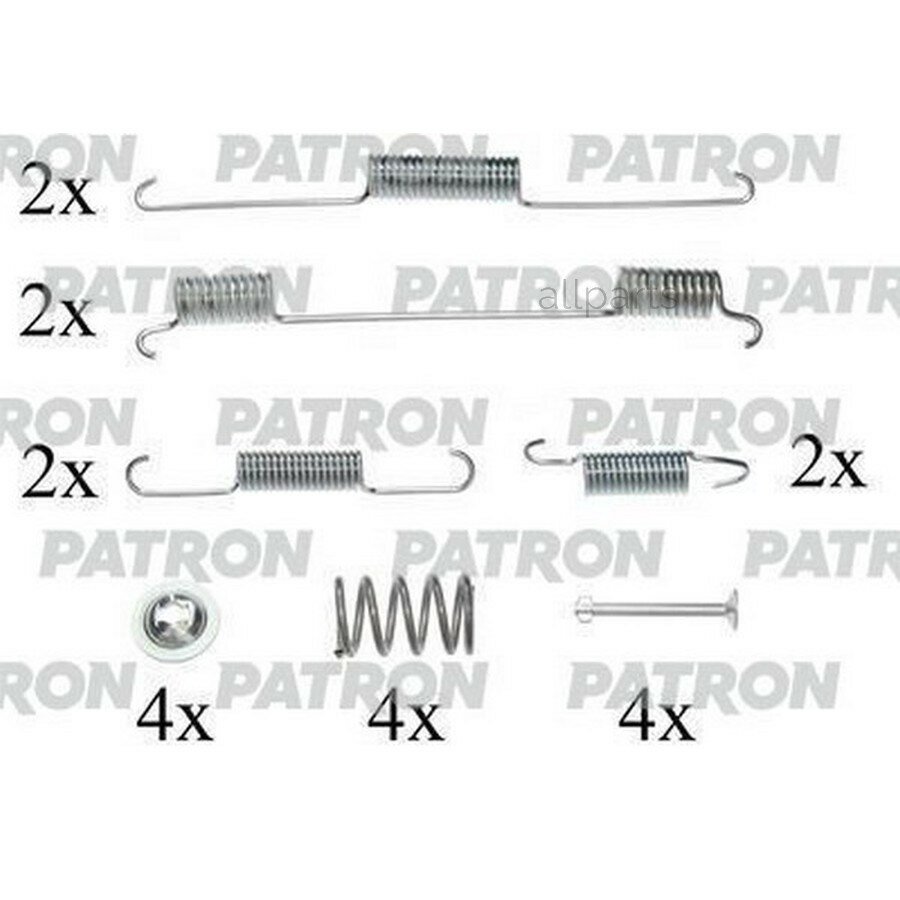 PATRON PSRK0052 Установочный к-кт задних колодок