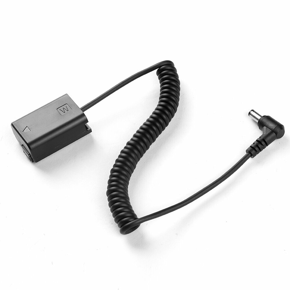 Andoer NP-FW50 Dummy Battery Pack Coupler Adapter with DC Male Connector for Sony A7 A7II A7R A7S A7RII A7SII A6000 A5000 ILDC Camera