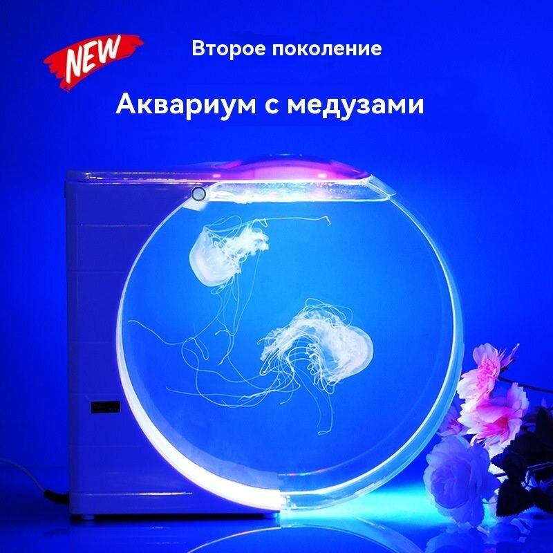 Аквариум с медузами оснащен фильтрующим оборудованием 10L