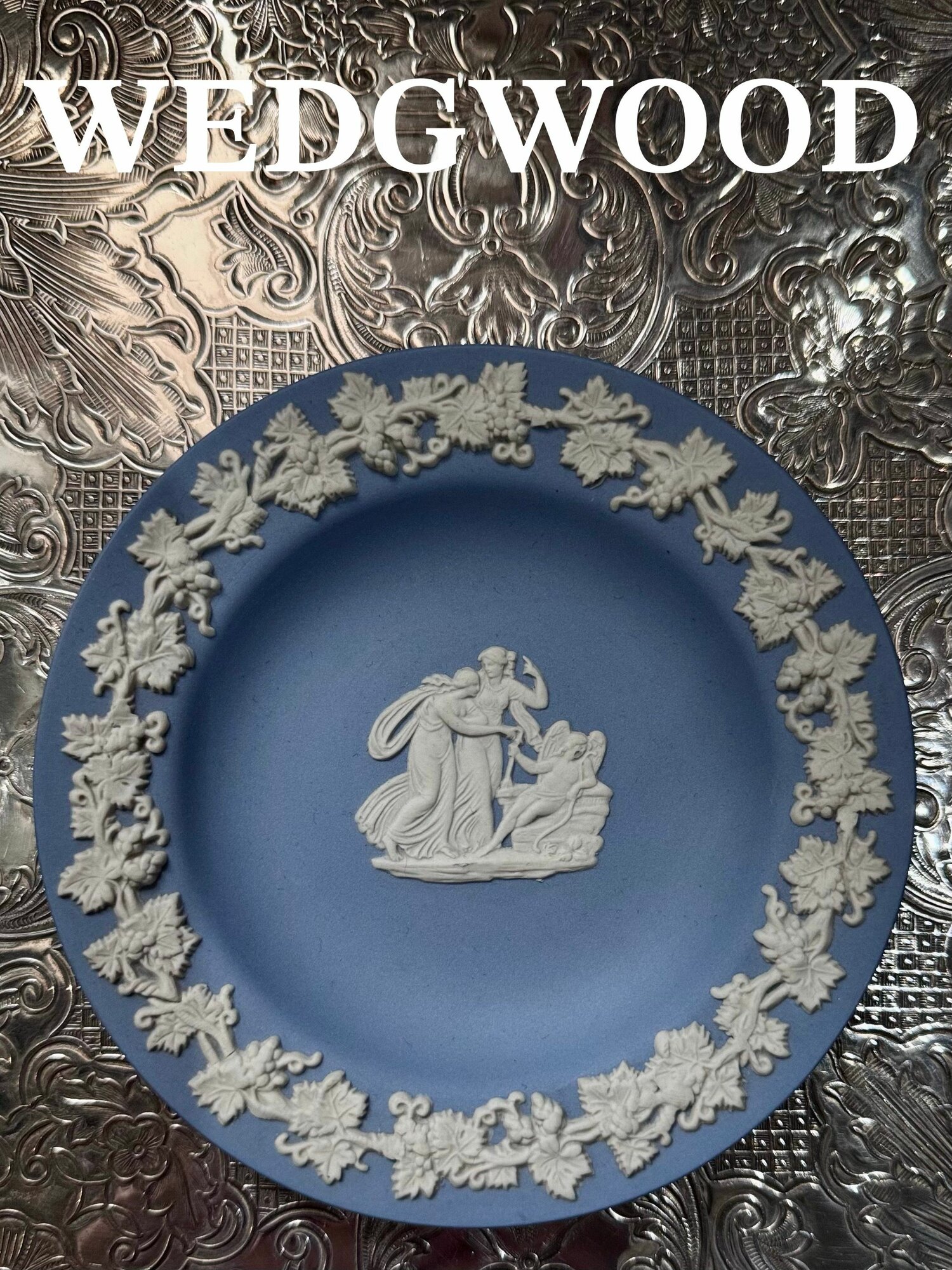 Винтажная тарелка, античный стиль, Wedgwood, 1980е