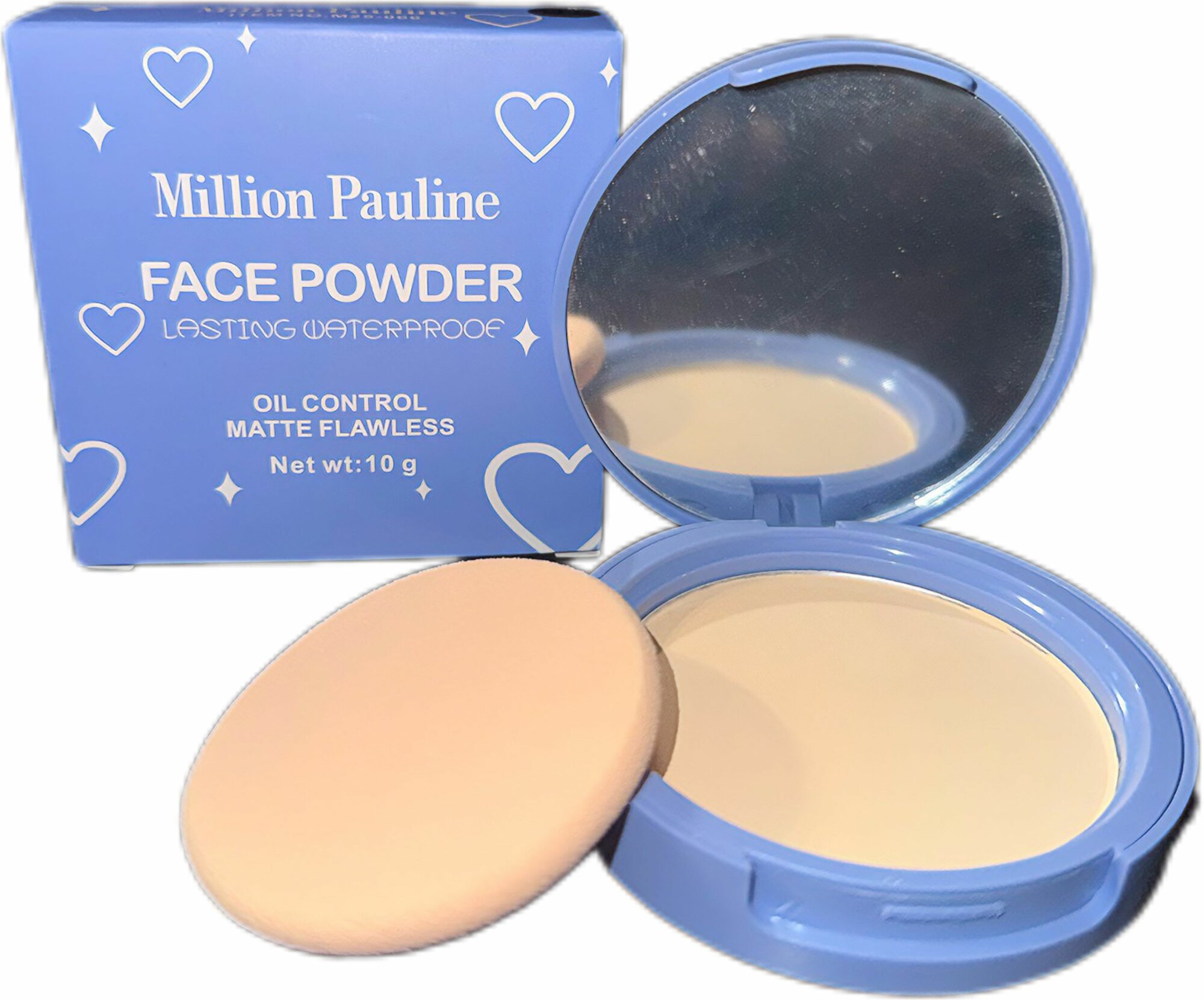 Пудра для лица увлажняющая, Face Powder Lasting WATERPROOF, Тон 01, 10 гр
