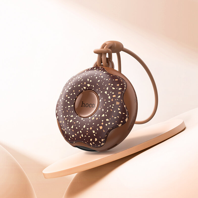 Грелка для рук, электрическая, многоразовая, LED, 4000 mAh, коричневая