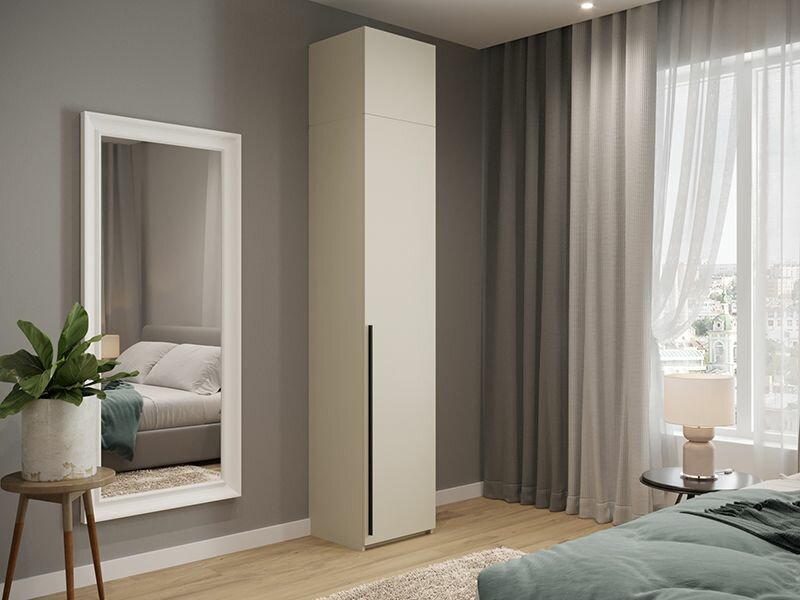 Шкаф пенал с полками "Лорена Пакс 2" 40х240х40 Кашемир