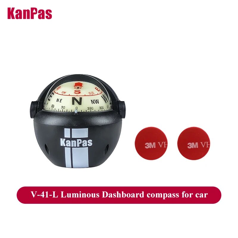 KANPAS Автомобильный компас-шар со светящейся/обновленной капсулой/компас для автомобиля/шарик компаса приборной панели/компас-лодка/V-41-L