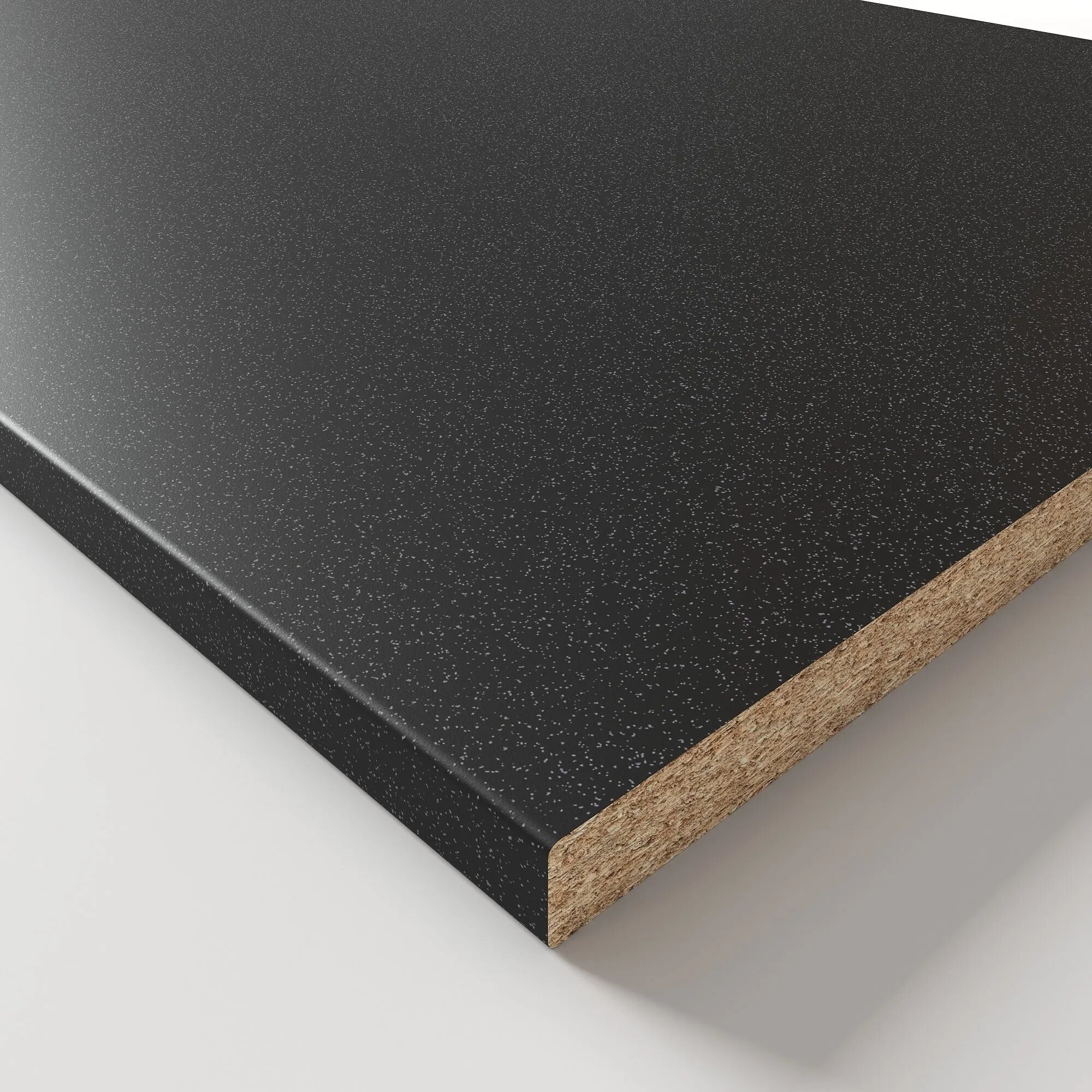 Столешница для кухни Кварц черный 1830х600х28 мм, с постформингом, SLOTEX