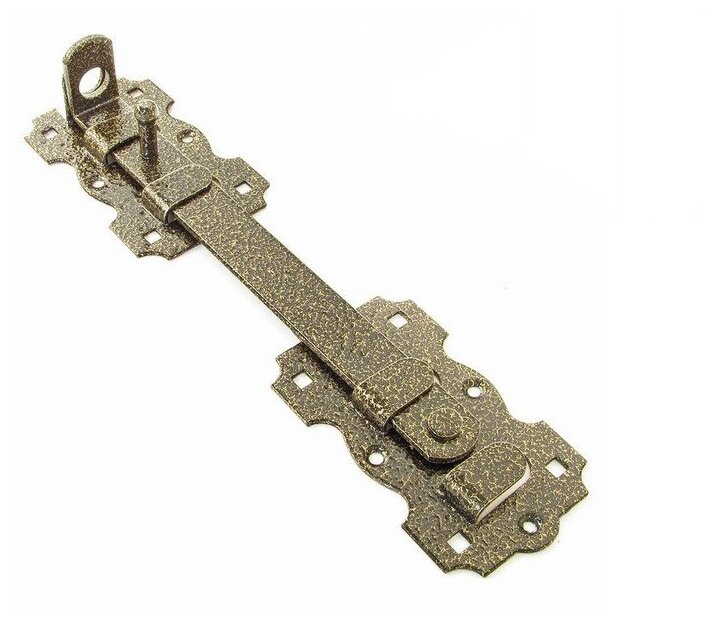 Щеколда большая декоративная (ноэз) ЩБ-250-Л-SL (левая) ст. бронза