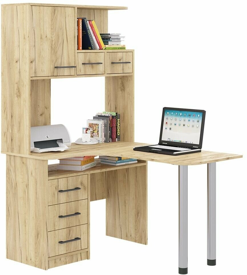 Стол компьютерный КС35 крафт золотой