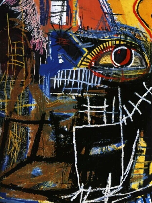 Плакат, постер Basquiat J.M. Sans Titre (Head), Баския Жан-Мишель на холсте, размер 42х60см