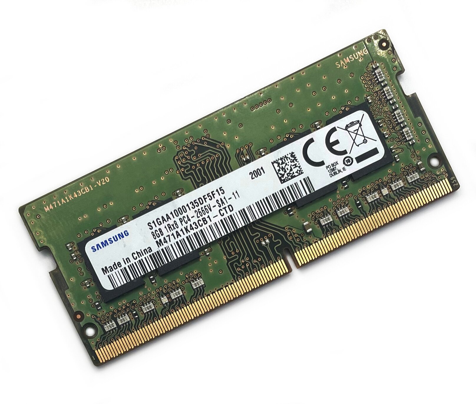 Оперативная память DDR4 8Gb 2666 Mhz Samsung M471A1K43CB1-CTD PC4-2666V So-Dimm для ноутбука