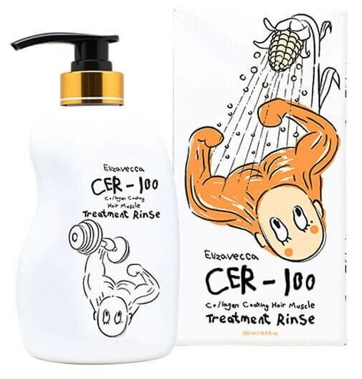 Elizavecca Кондиционер для волос с коллагеном CER-100 Collagen Coating Hair Muscle Treatment Rinse, 500 мл