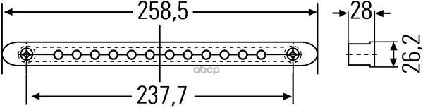 Фонарь Стоп-Сигнала Дополнительный HELLA арт. 2da959071-537