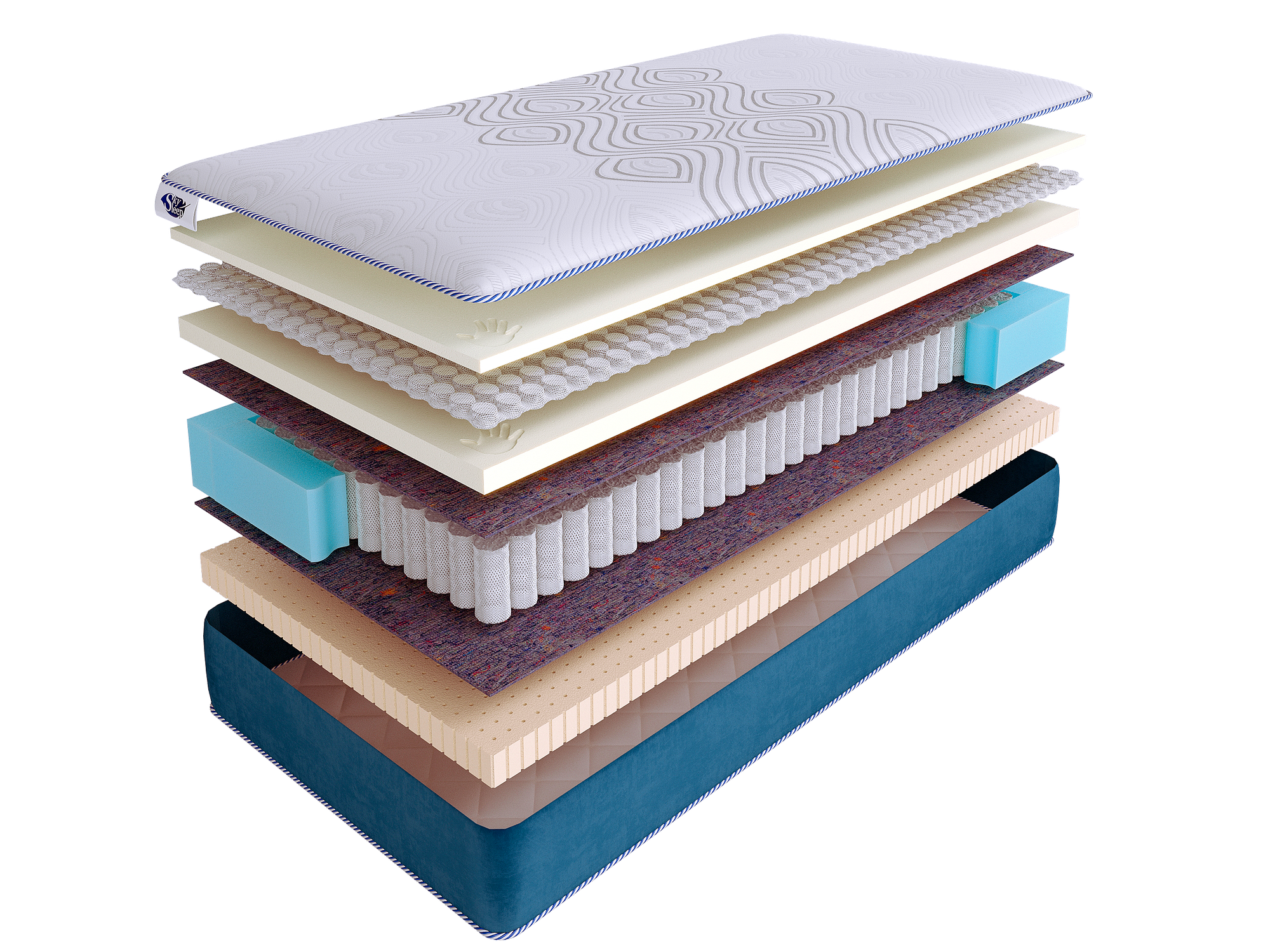 Ортопедический матрас с эксклюзивным высоким уровнем комфорта SkySleep SUPREME NANO Cloud S500 на кровать 100x200