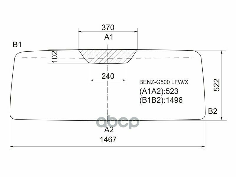 Стекло лобовое Mercedes-Benz G-Class 79-18 XYG арт. BENZ-G500 LFW/X