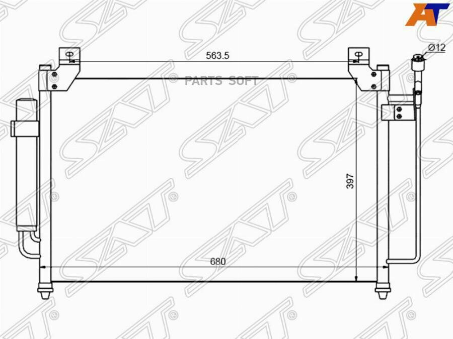 Радиатор кондиционера Mazda CX-7 06-12 SAT ST-MZ60-394-0 | цена за 1 шт