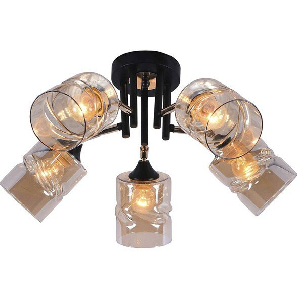 Люстра AURA S0022-5 FGD+BK