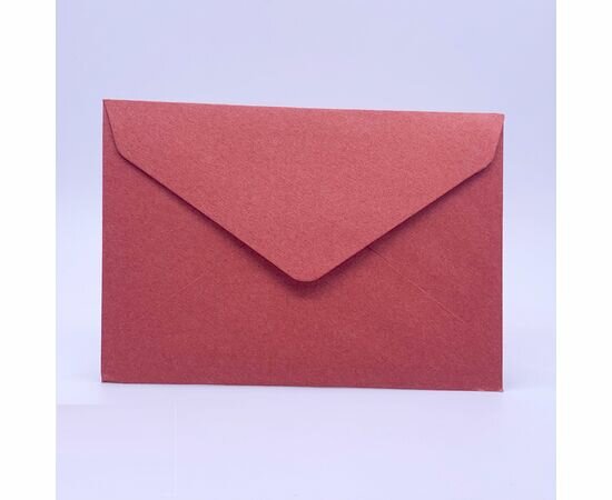Конверт цветной 119х162 мм, 10 шт, кирпичный