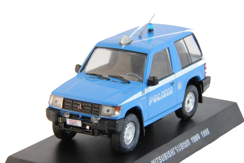 Модель коллекционная DEAGOSTINI Mitsubishi pajero swb polizia (1998), спецвыпуск 4, темно-голубой